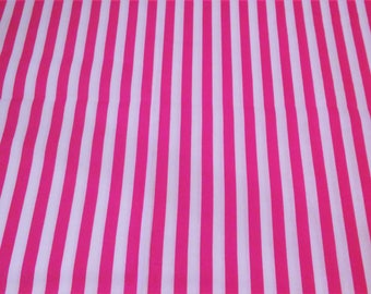 Pink striped fabric | Etsy