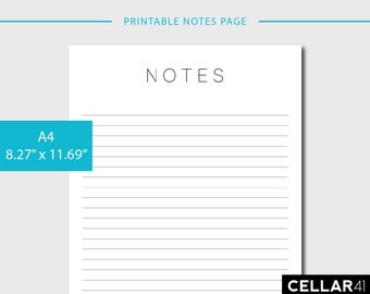 Notes Planner Pages Printable Notebook Pages Meeting Notes