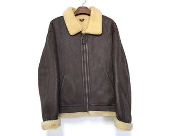 Vintage 1960's/70's Brown US NAVY M444 Leather Flight