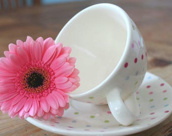 Polka dot tea cups | Etsy