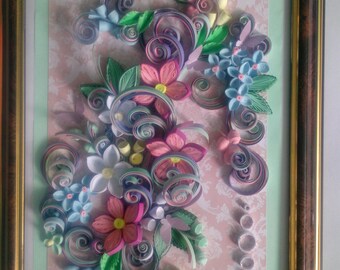 Quilling wall art | Etsy