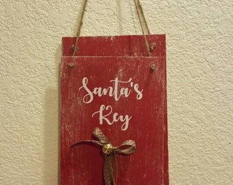 Santa's Magic Key Sign For Our Home Without A Chimney Wood