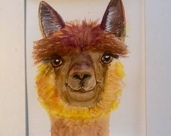 Alpaca painting | Etsy