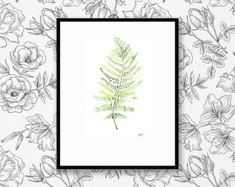 Fern Print Made from my Original Fern Painting Fern
