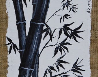 Bamboo painting | Etsy
