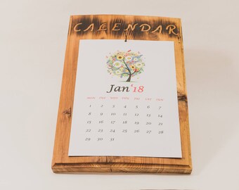 Rustic barn wood calendar frame. Calendar holder. Reclaimed