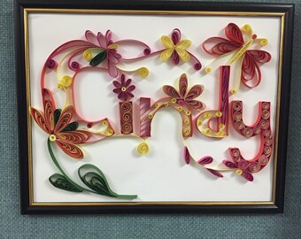 Quilling name | Etsy