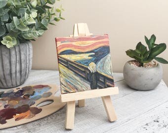 The Scream art made of perler beads