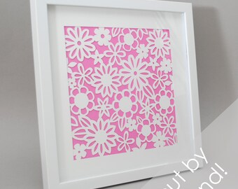 Paper cut flowers | Etsy