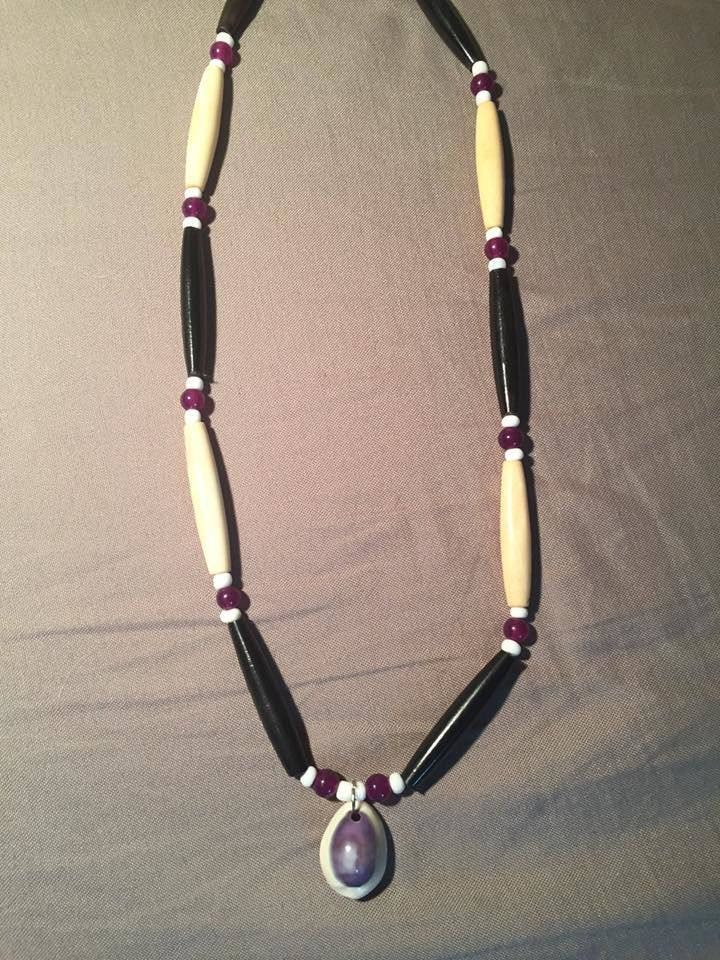 Cowrie shell necklace native american made
