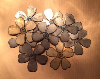 Rustic metal flowers | Etsy