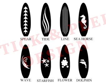 Surfboard decal | Etsy