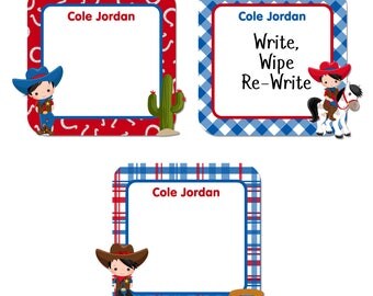 Cowboy food labels | Etsy
