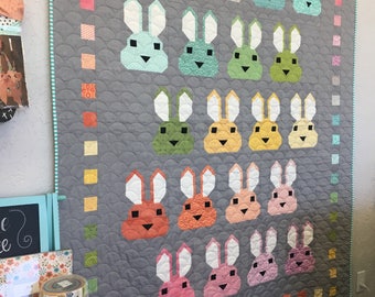 Bunny quilt pattern | Etsy