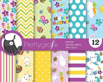 Easter digital paper | Etsy