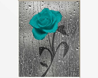 Teal rose | Etsy