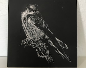 Scratchboard art | Etsy