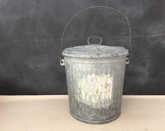 Vintage trash can | Etsy