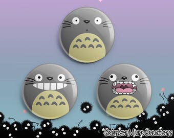 Totoro button | Etsy