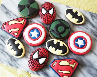 Superhero cookies | Etsy