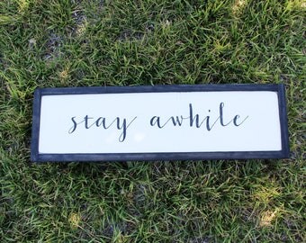 Stay awhile | Etsy