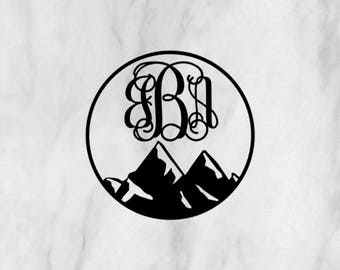Monogram mountain | Etsy