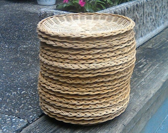 Wicker plates | Etsy