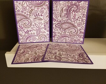 Paisley note cards | Etsy