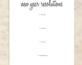 New years resolution | Etsy