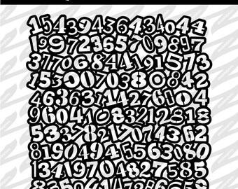 Number cutout | Etsy