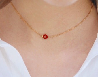 Red necklace | Etsy