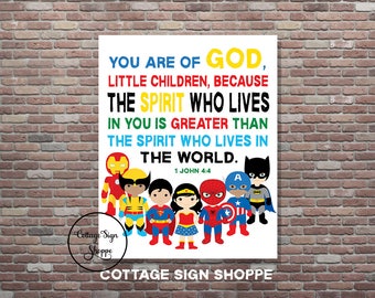 Superhero scripture | Etsy