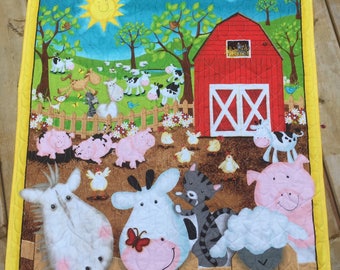Farm animals quilt | Etsy