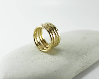 Rustic gold rings | Etsy