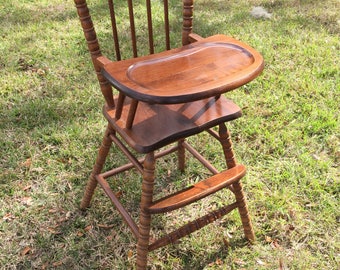 Wooden high chair | Etsy