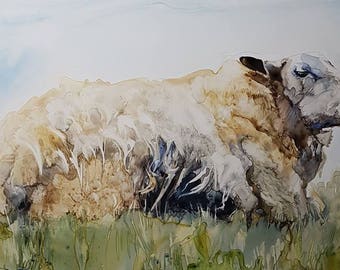 Sheep art | Etsy