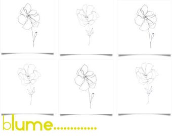 Botanical drawings | Etsy