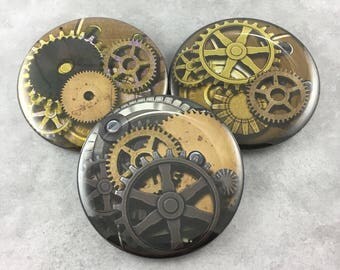 Steampunk button | Etsy
