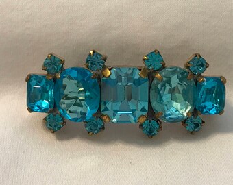 Blue rhinestone pin | Etsy