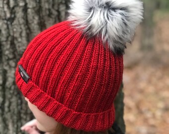 Knitted wool hat | Etsy