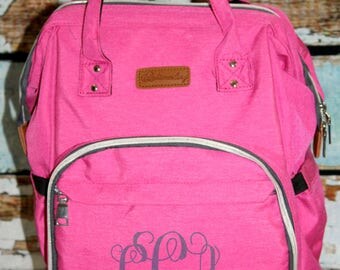 Monogram diaper bag | Etsy