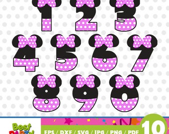 Minnie numbers | Etsy