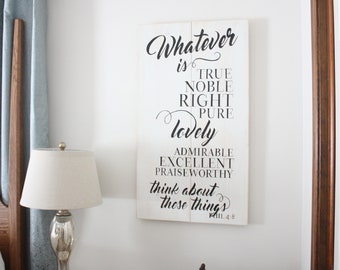 Whatever is pure | Etsy