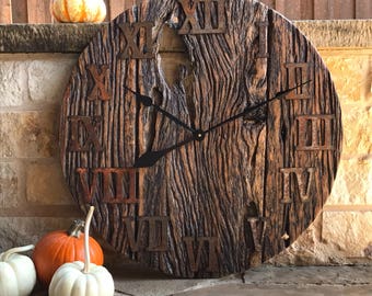 Rustic wall clock | Etsy