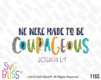 Joshua 1 9 svg | Etsy