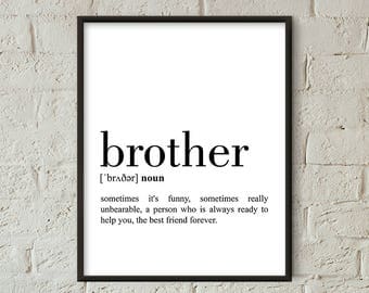 Brother definition | Etsy
