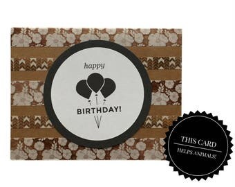 Rustic birthday card | Etsy