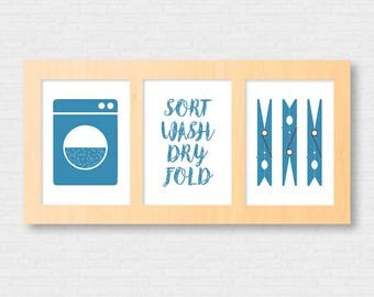 Laundry poster | Etsy