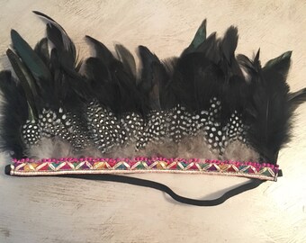 Feather headband | Etsy