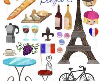French clipart | Etsy